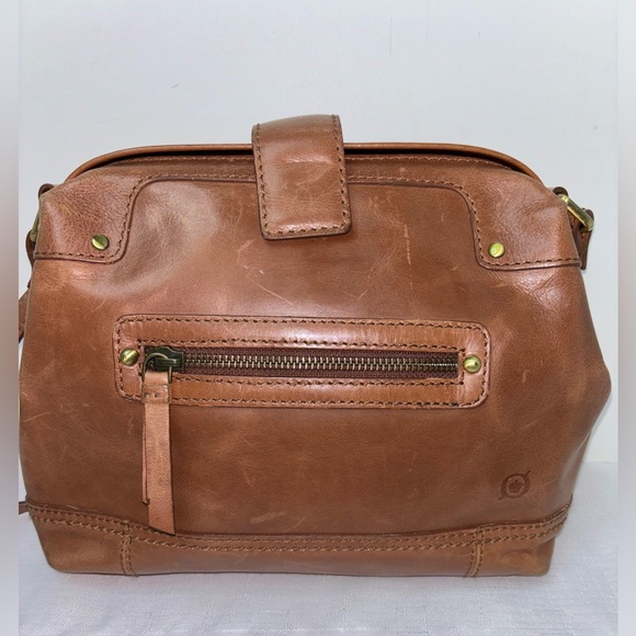 Born | Bags | Born Tan Leather Crossbody Doctor Bag Style Purse | Poshmark